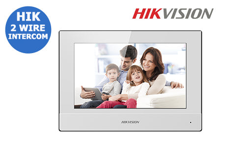 DS-KH6320-WTE2/White HIK 2nd Gen 2 Wire IP Intercom, 7" Touch Screen R – SecuVision CCTV